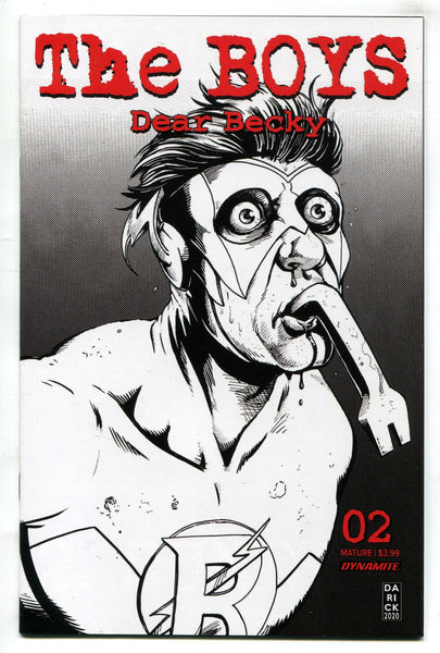 The Boys Dear Becky #2 Darick Robertson 1:10 B&W Variant Dynamite Comi ...